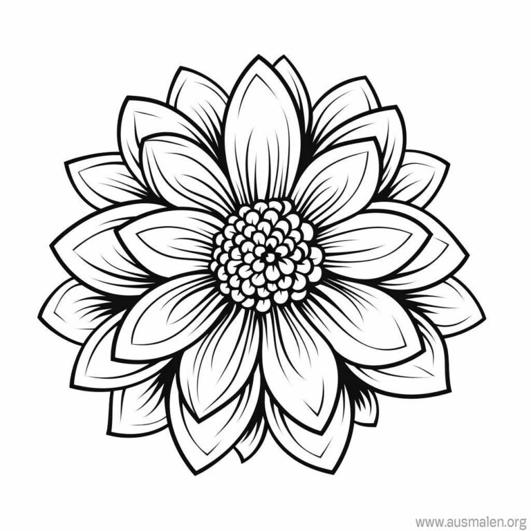 Ausmalbilder Blumen zum Ausdrucken - Kostenlose Malvorlagen