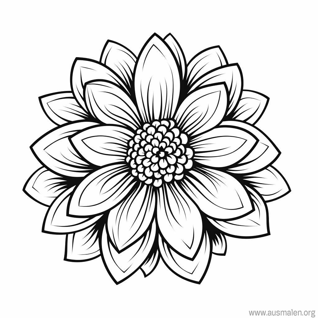 Ausmalbilder Blumen zum Ausdrucken - Kostenlose Malvorlagen