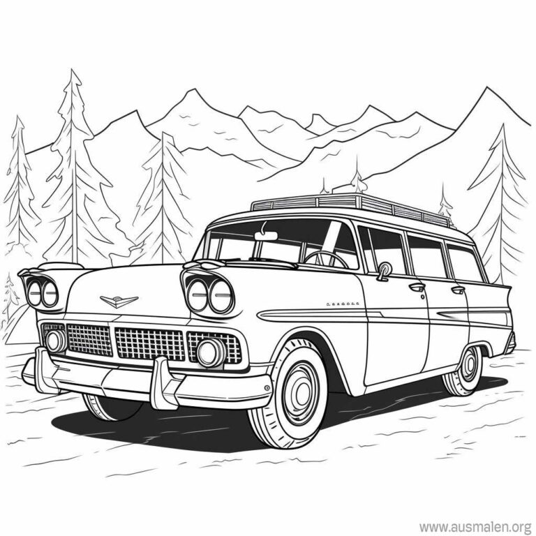 Ausmalbilder Autos zum Ausdrucken - Kostenlose Malvorlagen